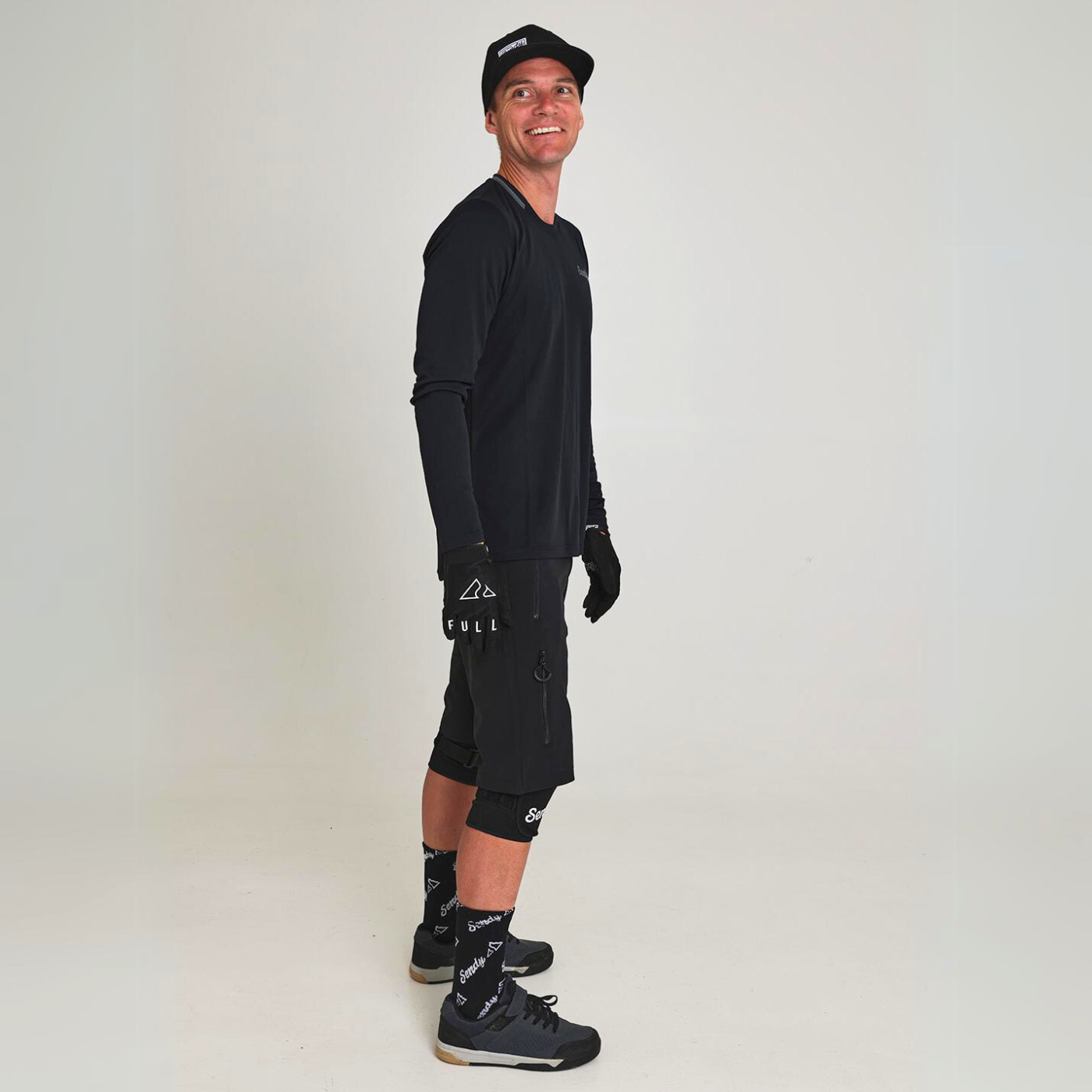 Send It Adults MTB Shorts In Bold Black | Sendy Gear – Sendygear