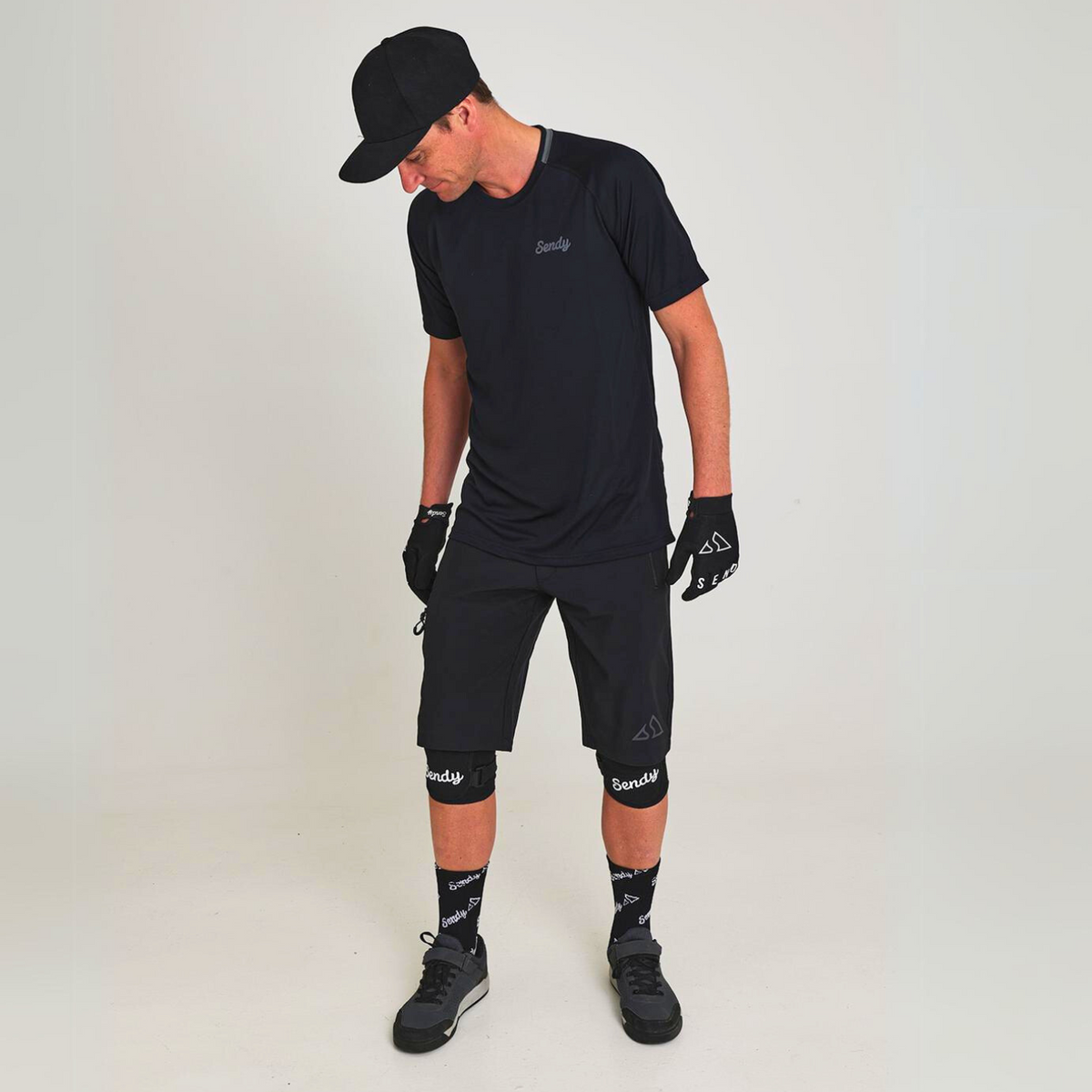 Send It Adults MTB Shorts In Bold Black | Sendy Gear – Sendygear