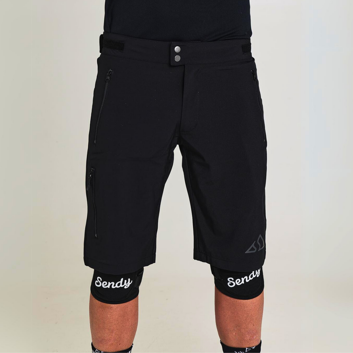 Send It Adults MTB Shorts In Bold Black | Sendy Gear – Sendygear